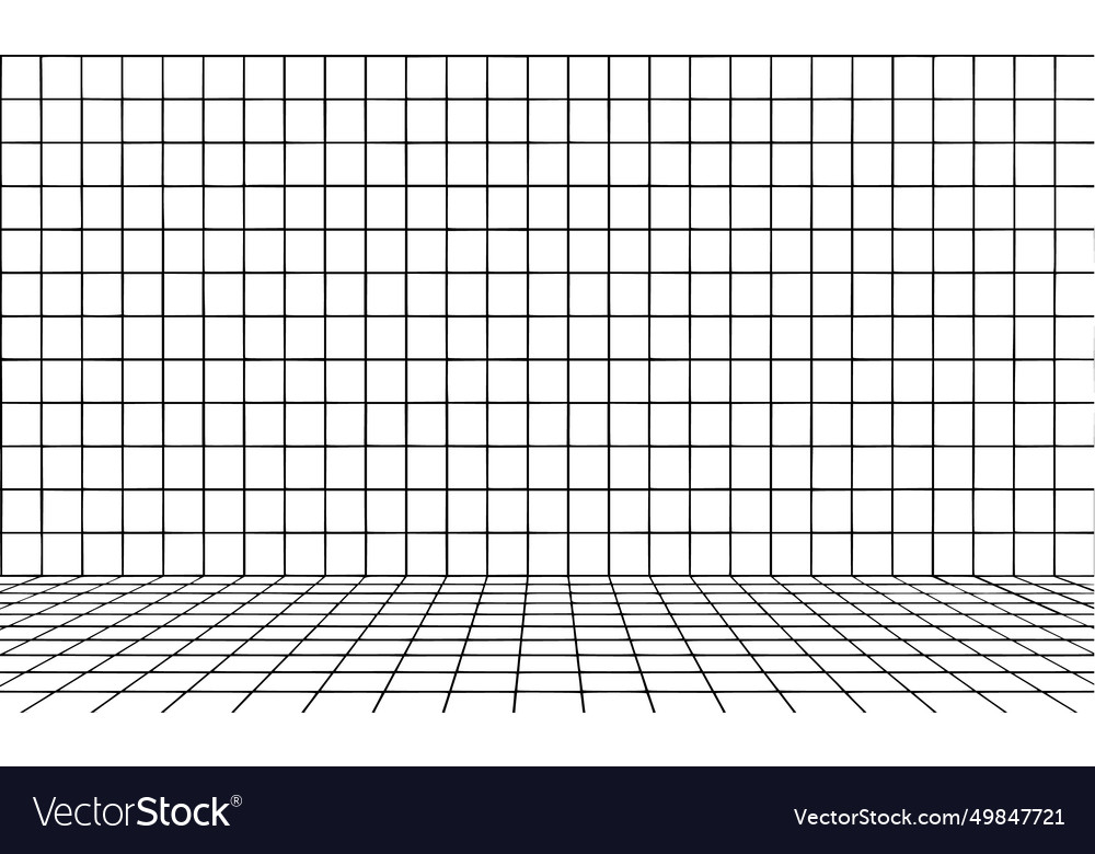 Perspective Grid Background 3d Royalty Free Vector Image