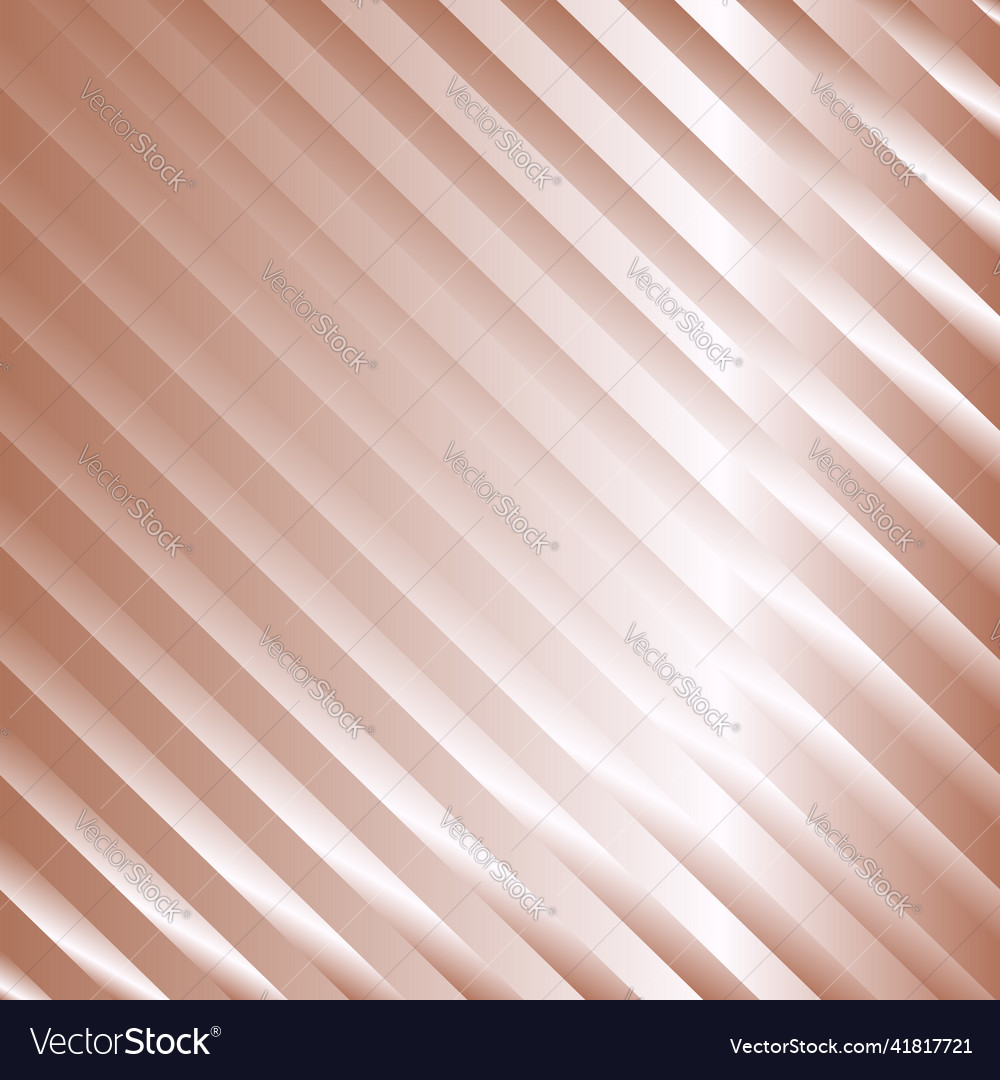 Rose golden metal gradient diagonal stripes Vector Image