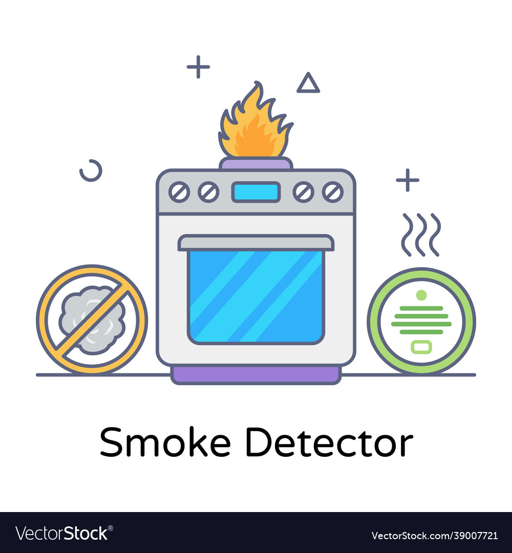 Smoke detector Royalty Free Vector Image - VectorStock