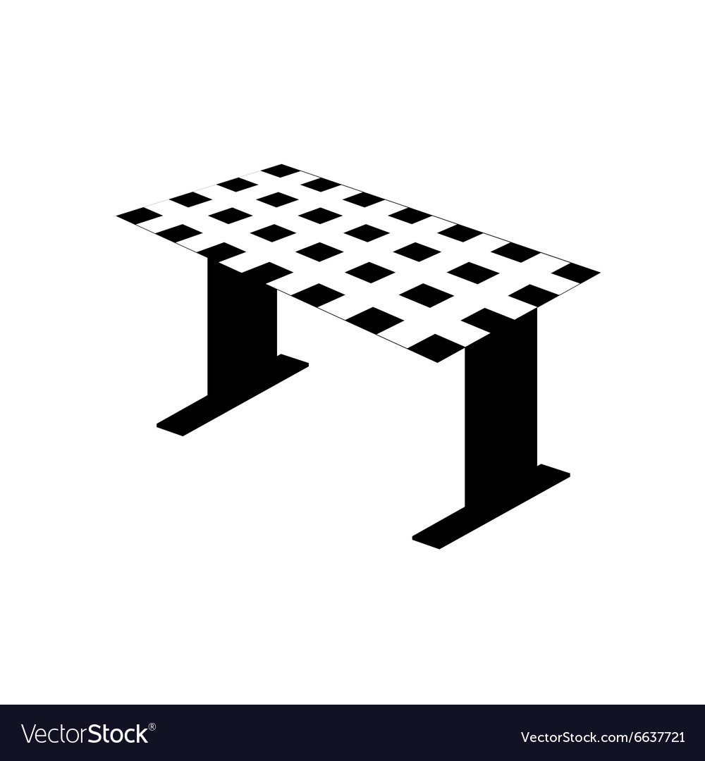 Table black and white Royalty Free Vector Image