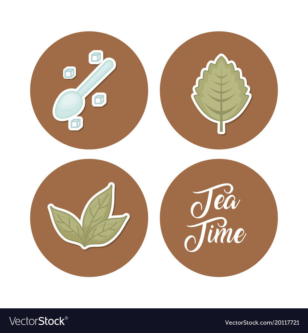 Tea icons set Royalty Free Vector Image - VectorStock
