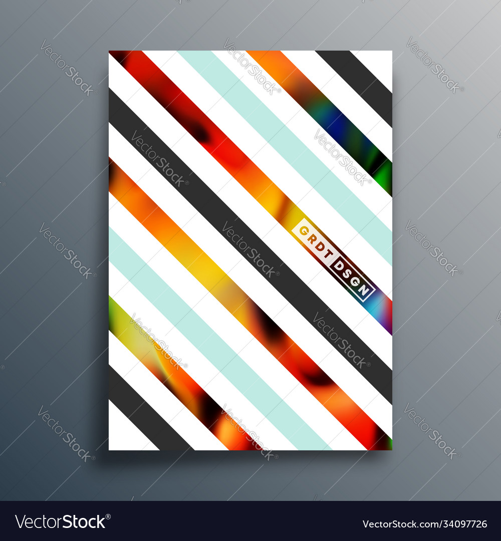 Abstract geometric typography with gradient Vector Image