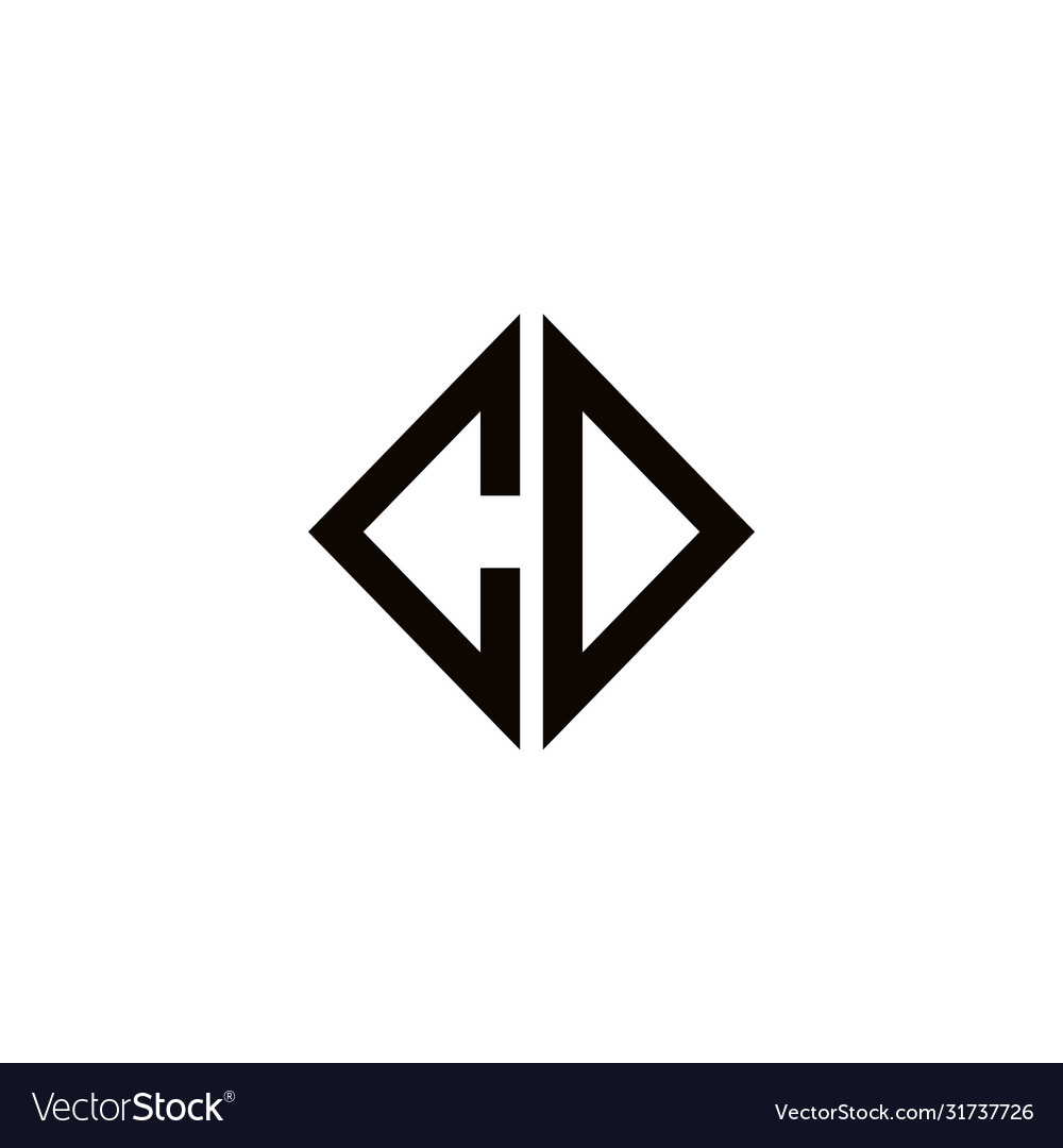 Cd letter logo icon design template elements Vector Image