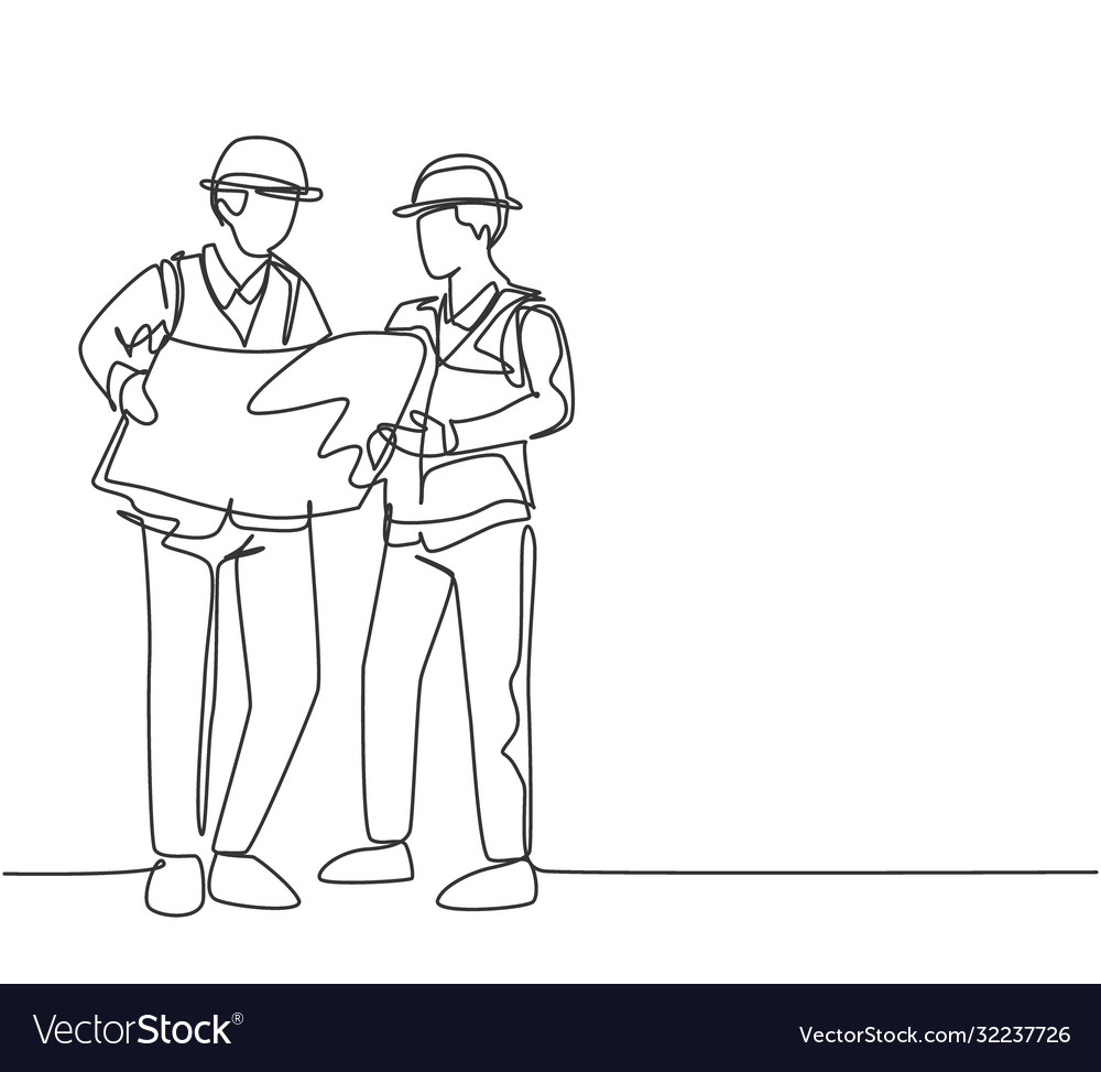 Construction business planning concept one Vector Image