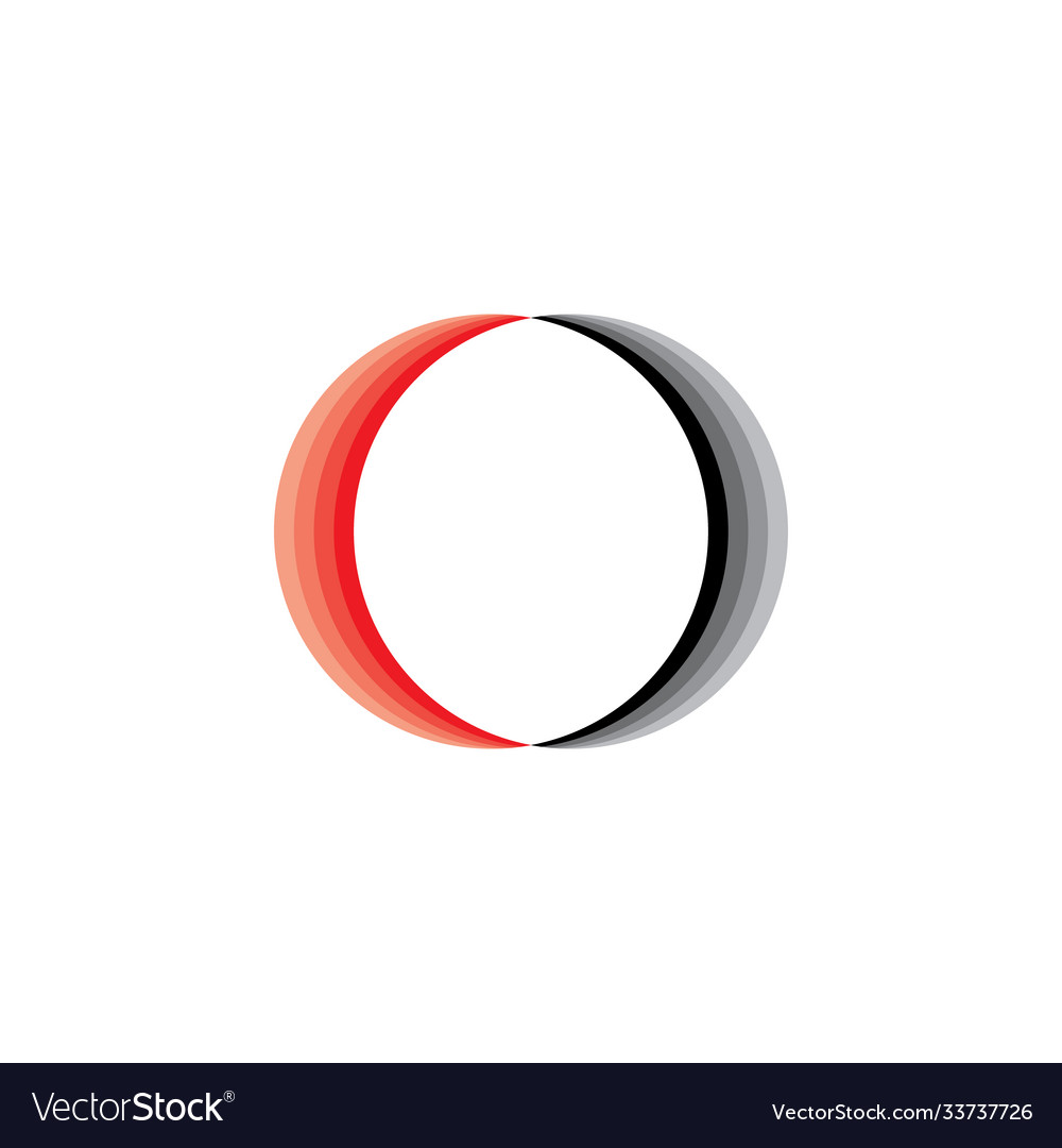 Simple circle stripes design logo Royalty Free Vector Image