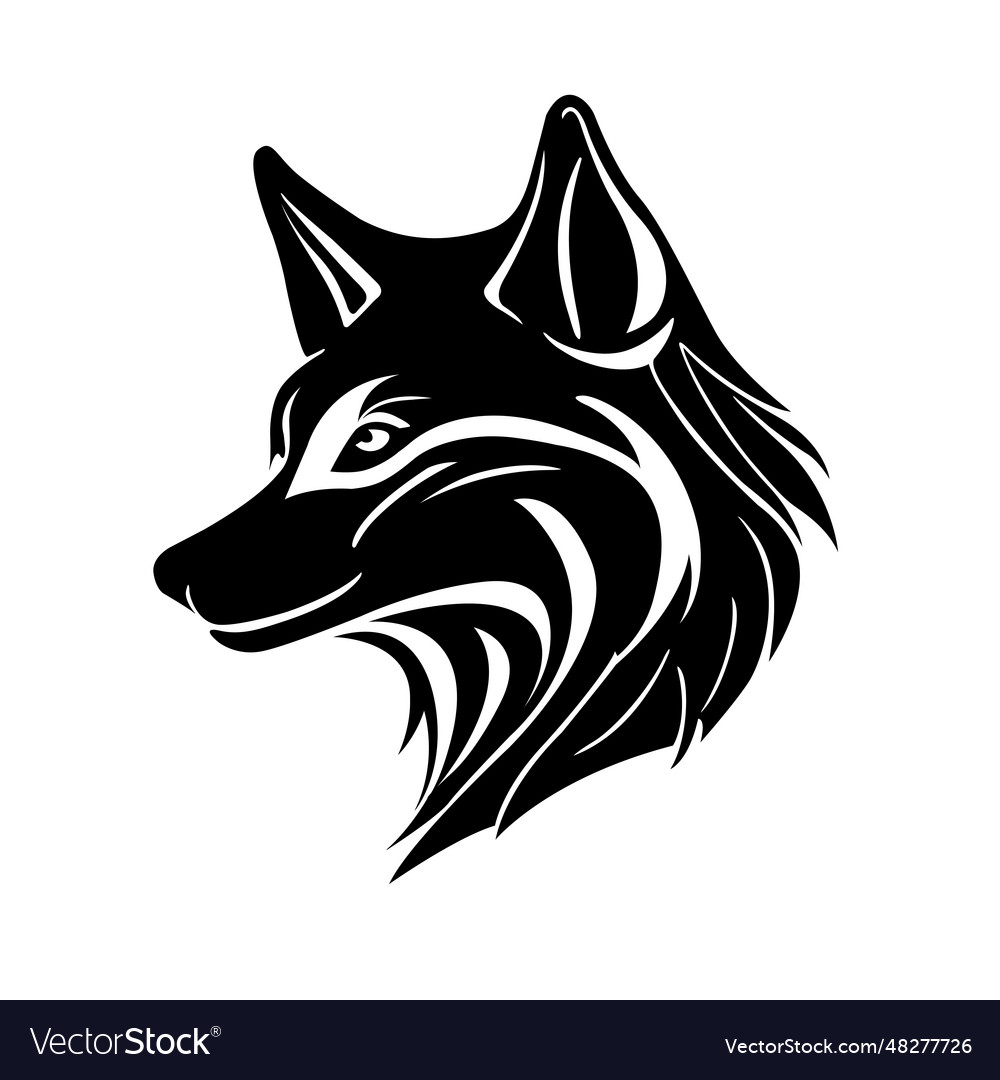 Wolfs head Royalty Free Vector Image - VectorStock