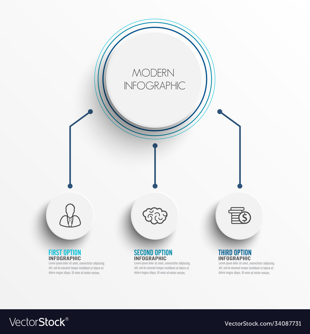 Abstract elements graph infographic template Vector Image