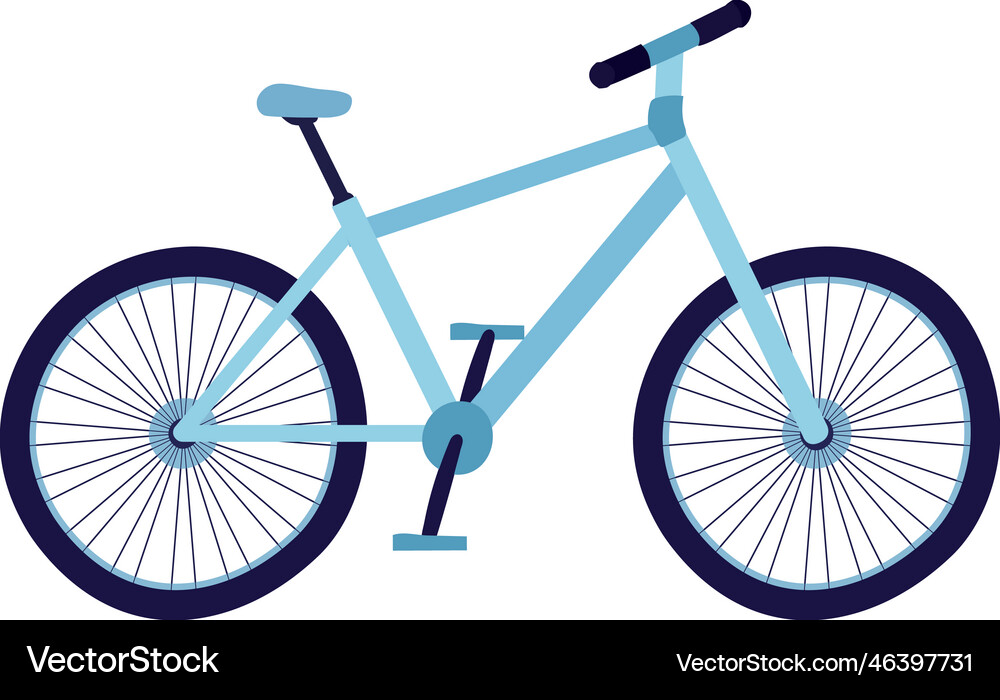 Blue bicycle vehicle sport Royalty Free Vector Image