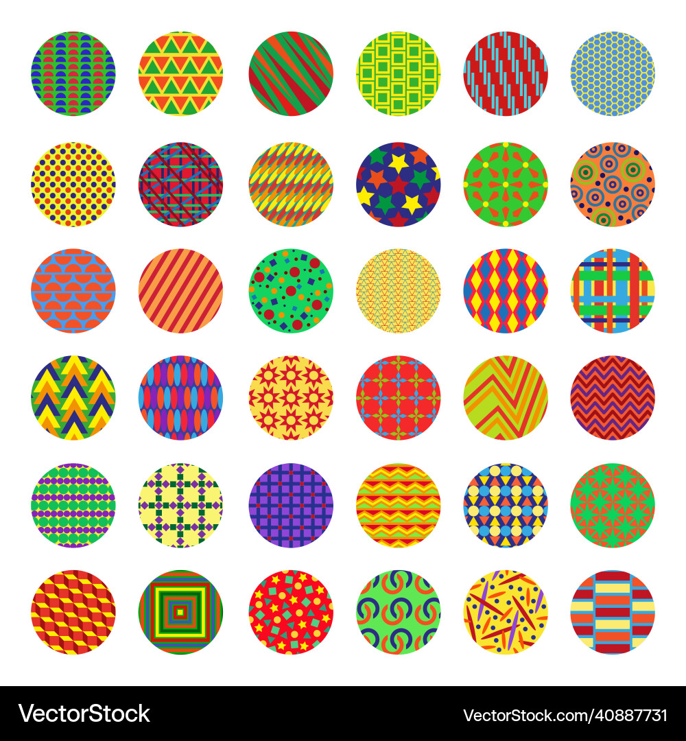 Collection of multicolored round highlights Vector Image