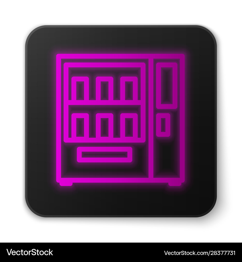 Glowing neon line vending machine food Royalty Free Vector