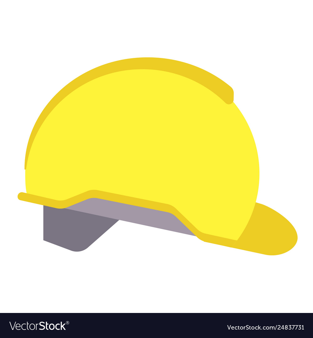 Hard hat flat Royalty Free Vector Image - VectorStock