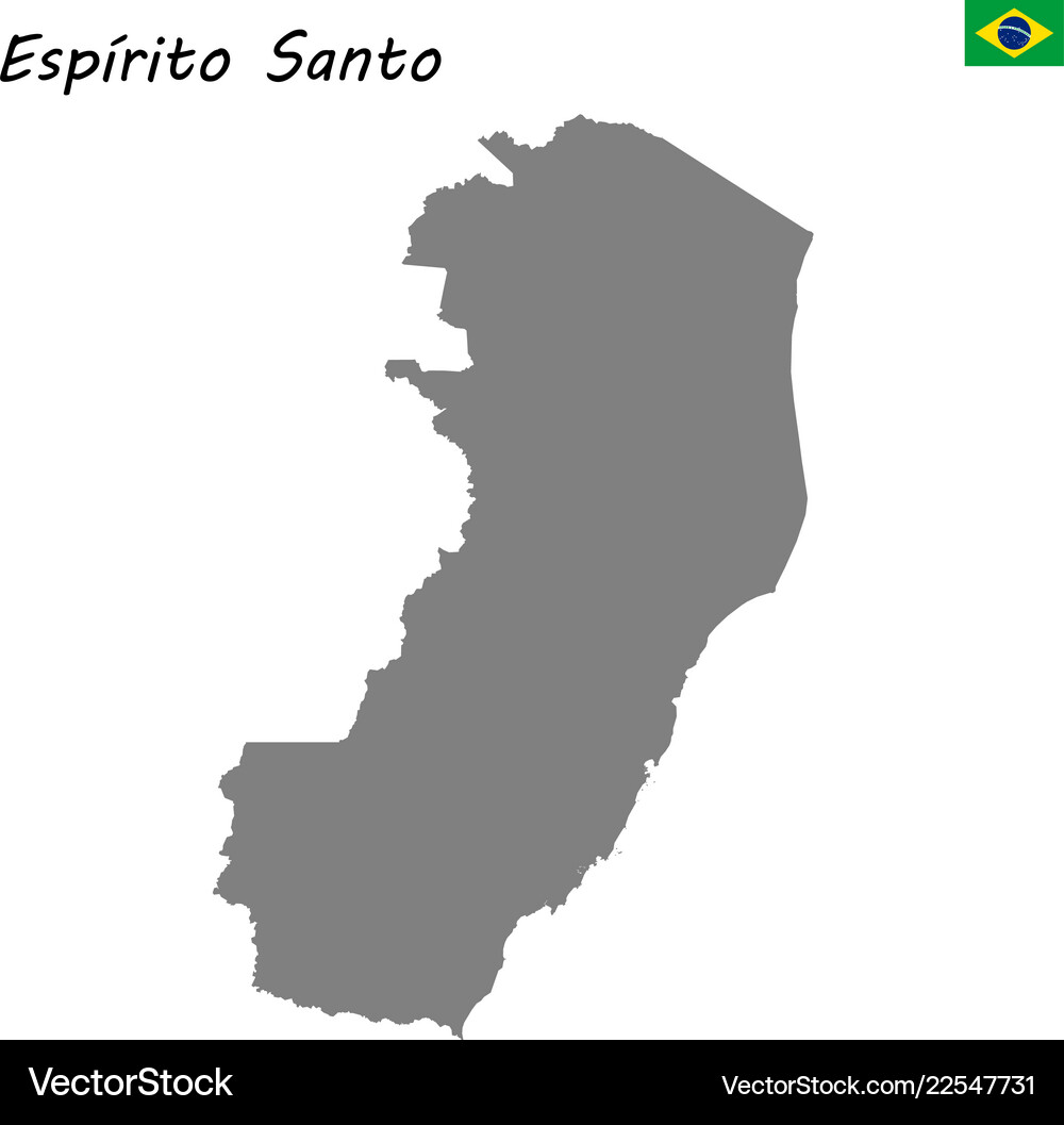High quality map of state brazil Royalty Free Vector Image
