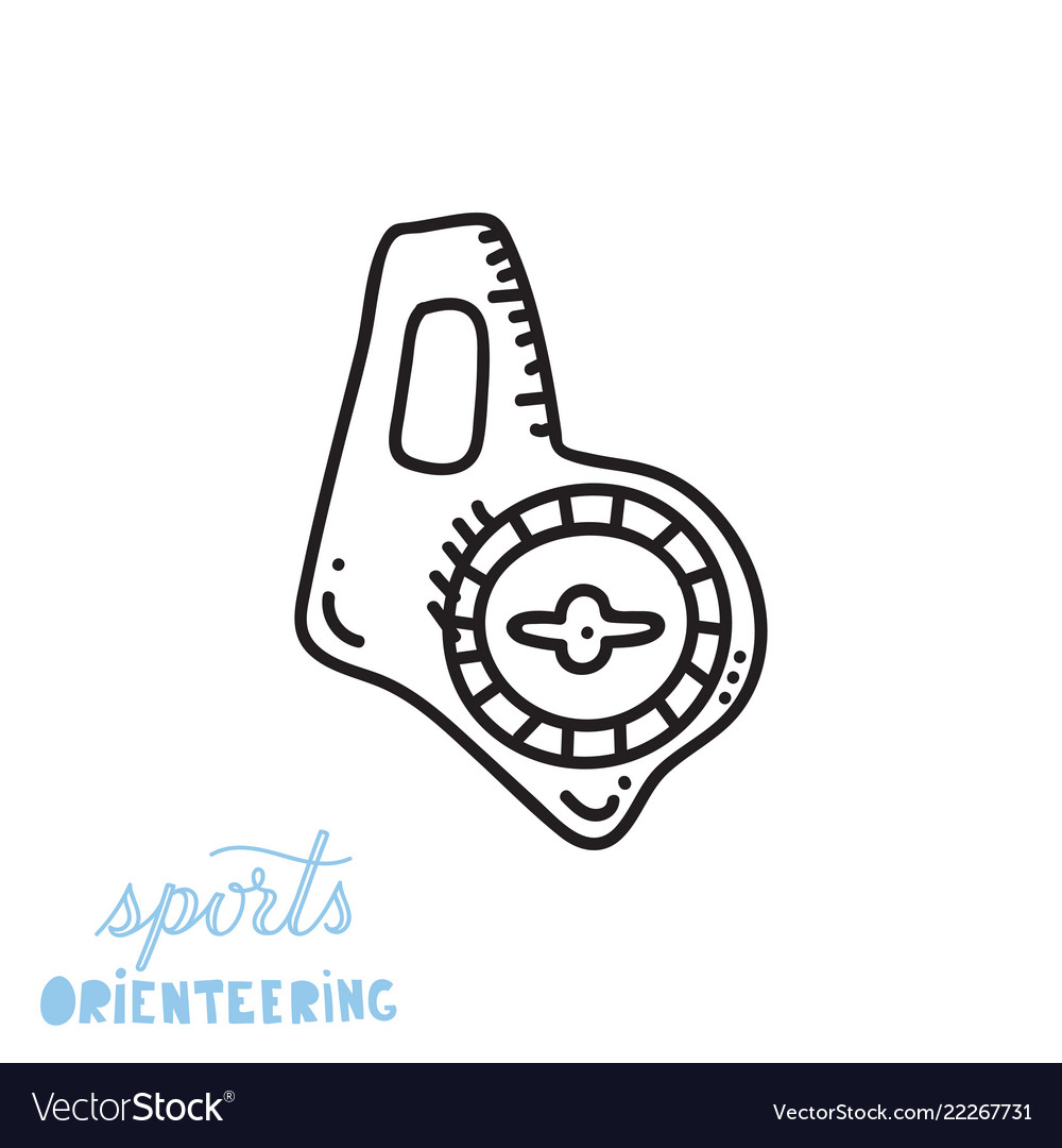 Orienteering compass Royalty Free Vector Image