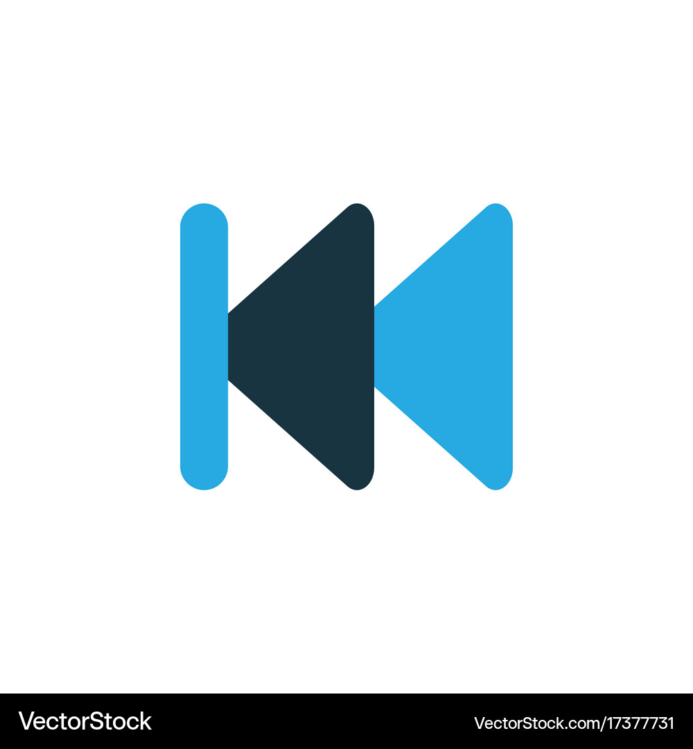 Previous colorful icon symbol premium quality Vector Image