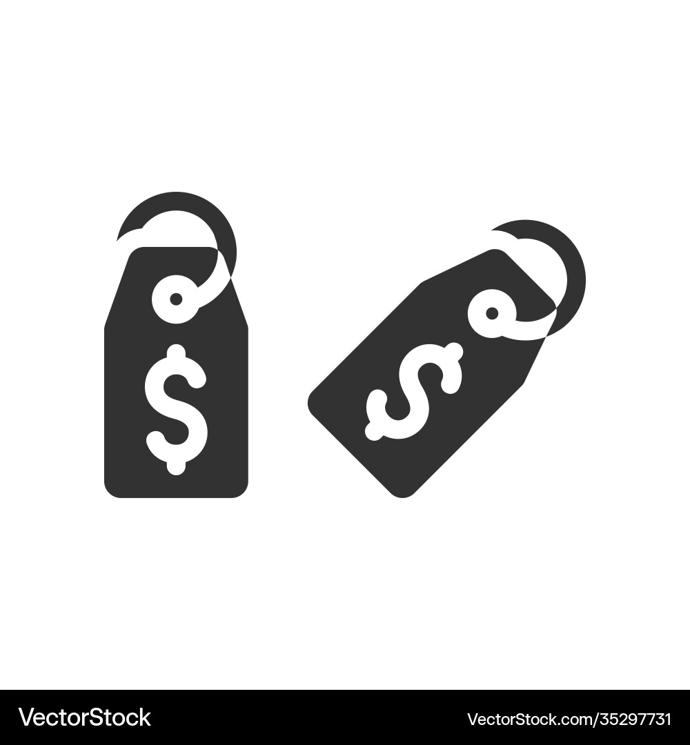 Price tag with dollar sign icon Royalty Free Vector Image