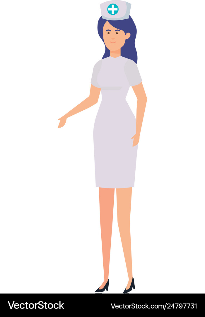 Professional female nurse character Royalty Free Vector