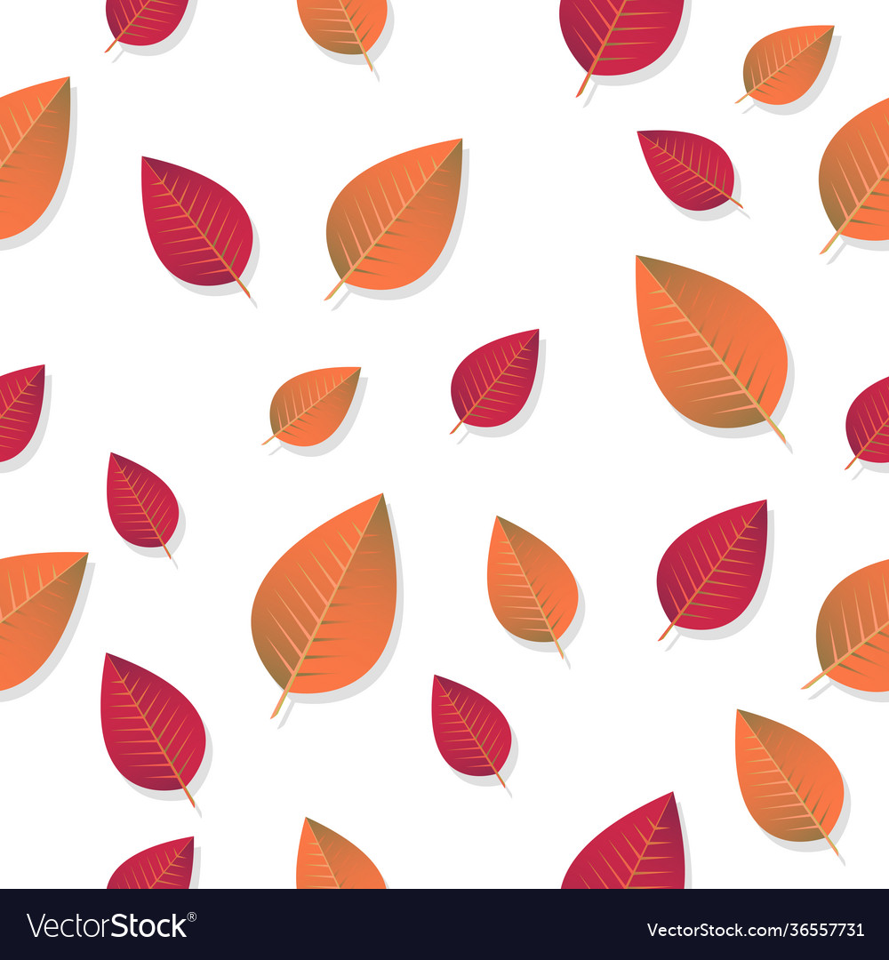 Seamless leaves pattern background Royalty Free Vector Image