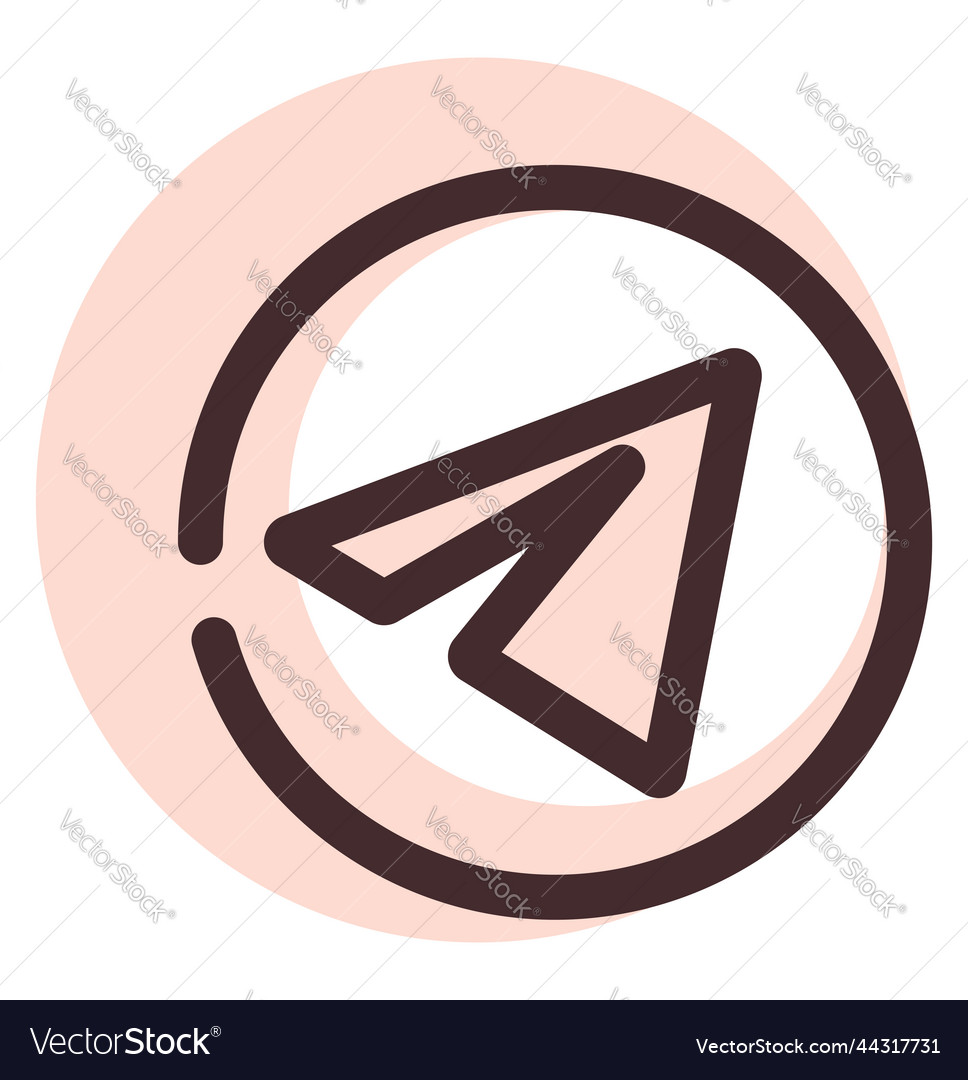 Telegram icon on a white background Royalty Free Vector