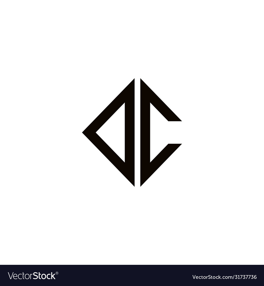 Dc letter logo icon design template elements Vector Image