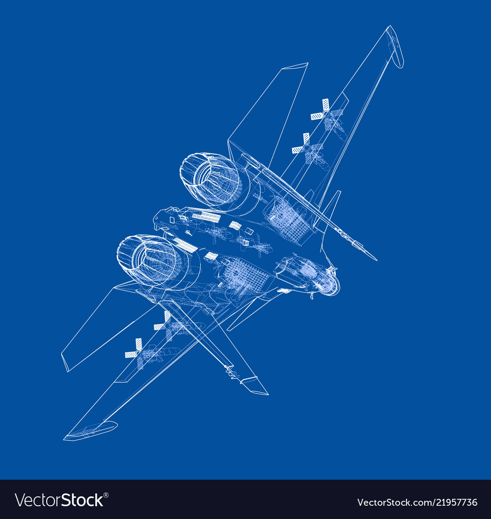 Fighter plane concept Royalty Free Vector Image