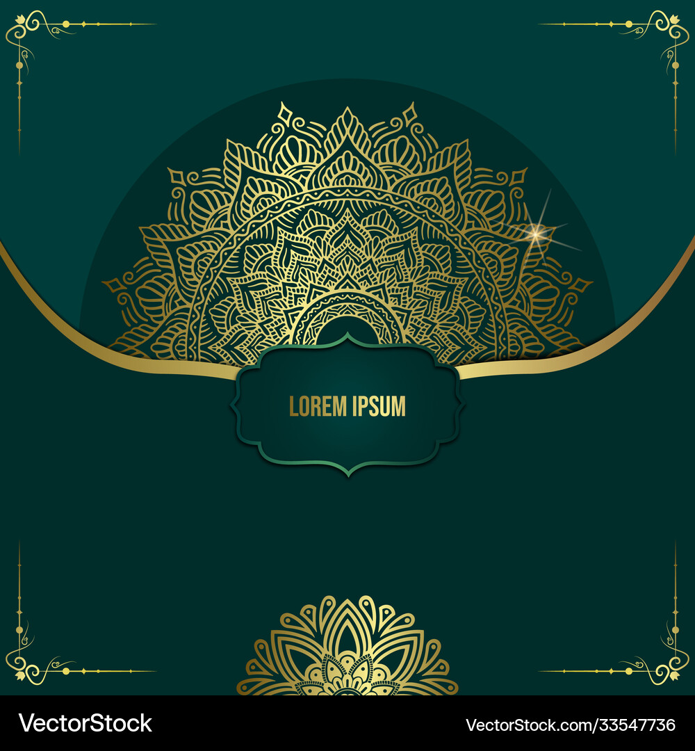 Floral and mandala ornamental decorative frame Vector Image