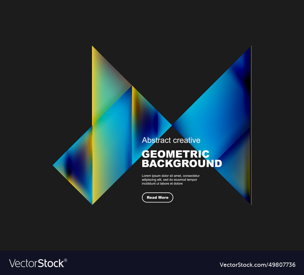 Gradient triangles abstract background Royalty Free Vector