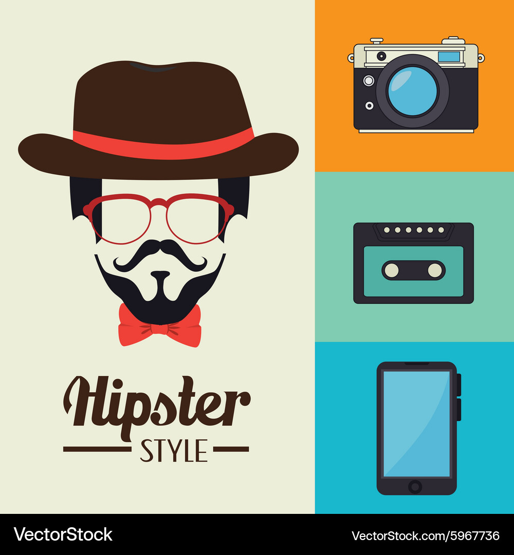 Hispter lifestyle and fashion Royalty Free Vector Image