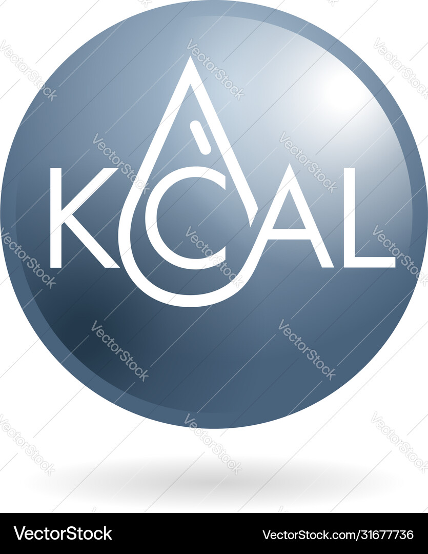 Kcal sign - calories icon Royalty Free Vector Image