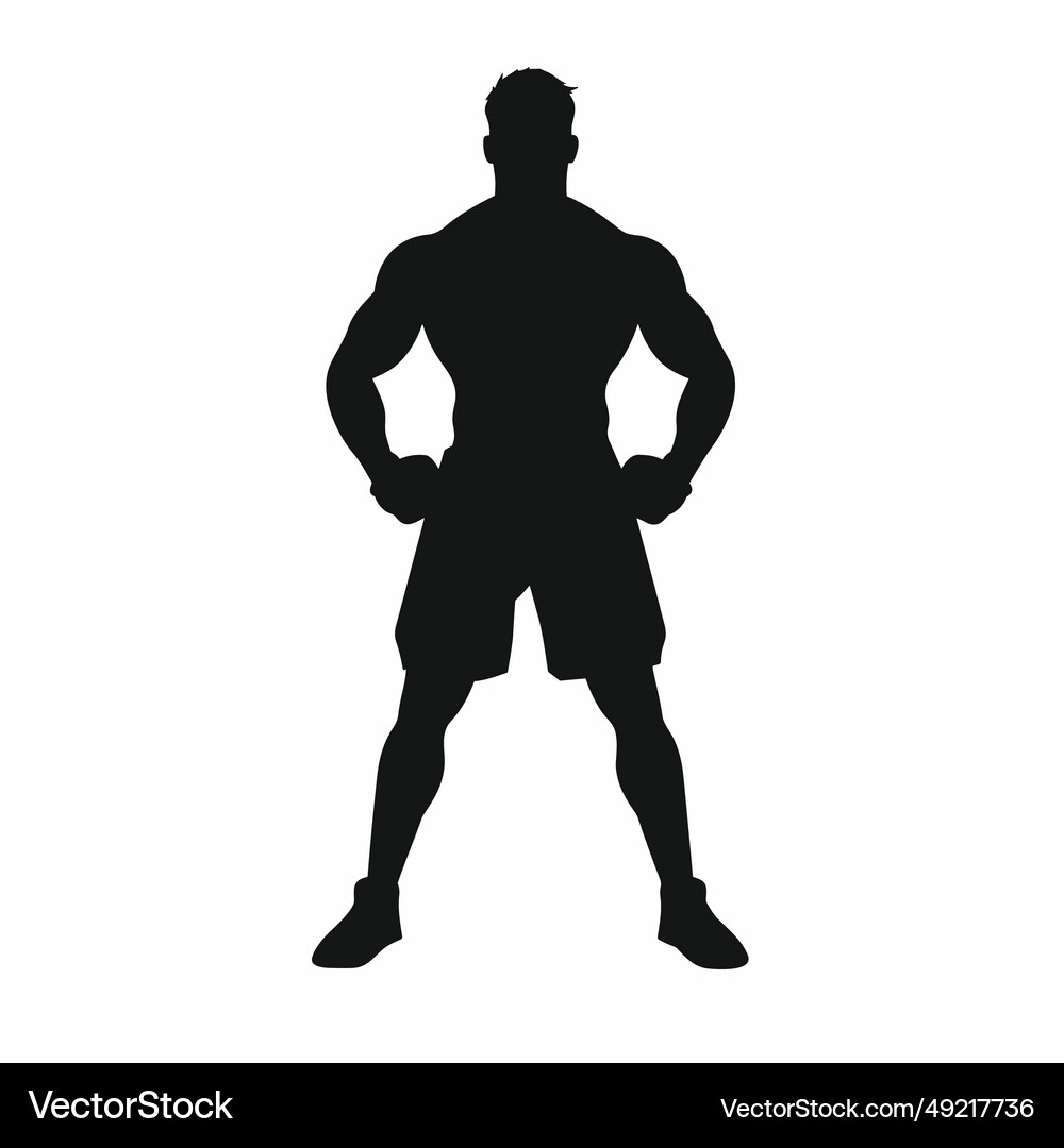 Mma fighter black icon on white background Vector Image