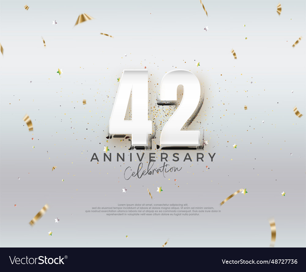 Modern 42nd anniversary design premium Royalty Free Vector Modern 42nd anniversary design premium Royalty Free Vector