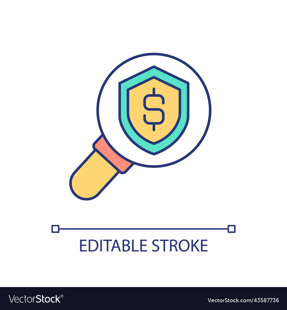 Saving safety checkup rgb color icon Royalty Free Vector Saving safety checkup rgb color icon Royalty Free Vector
