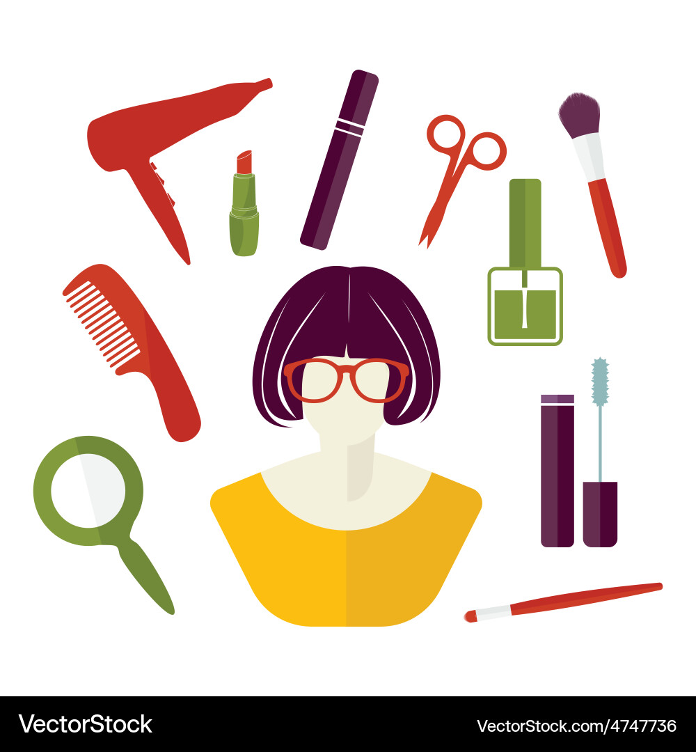 Woman girls stuff2 resize Royalty Free Vector Image