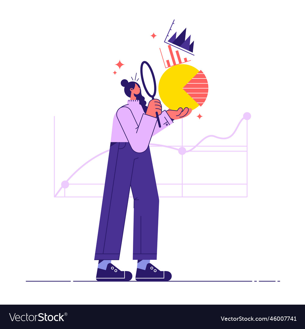 Business data analysis concept Royalty Free Vector Image