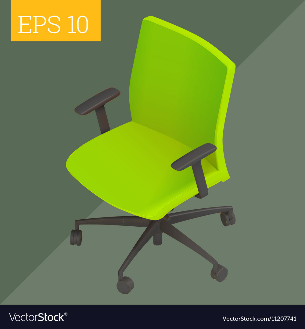Computer chair isometric Royalty Free Vector Image