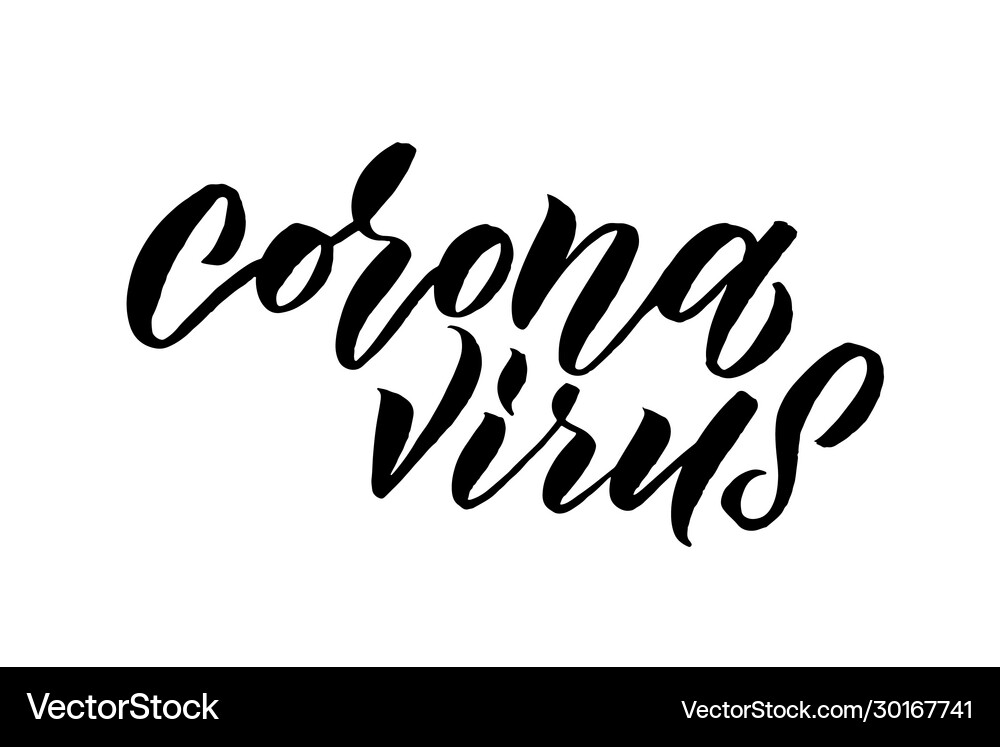 Corona virus lettering covid19 2019 Royalty Free Vector