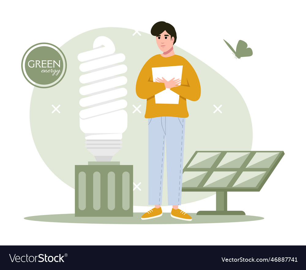 Energy saving Royalty Free Vector Image - VectorStock