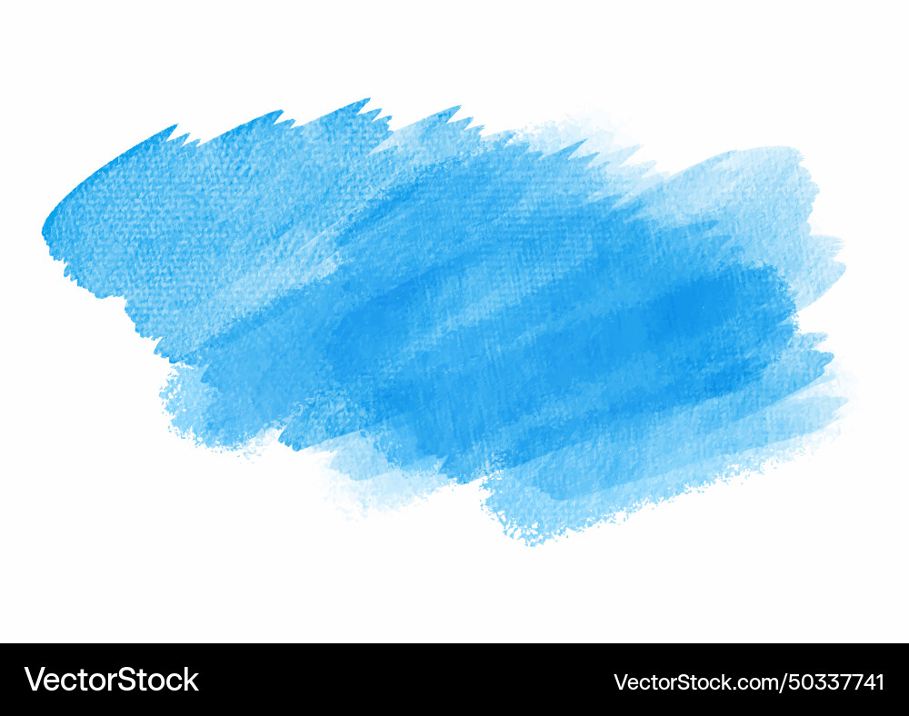 Hand painted detailed watercolour blue splatter Vector Image