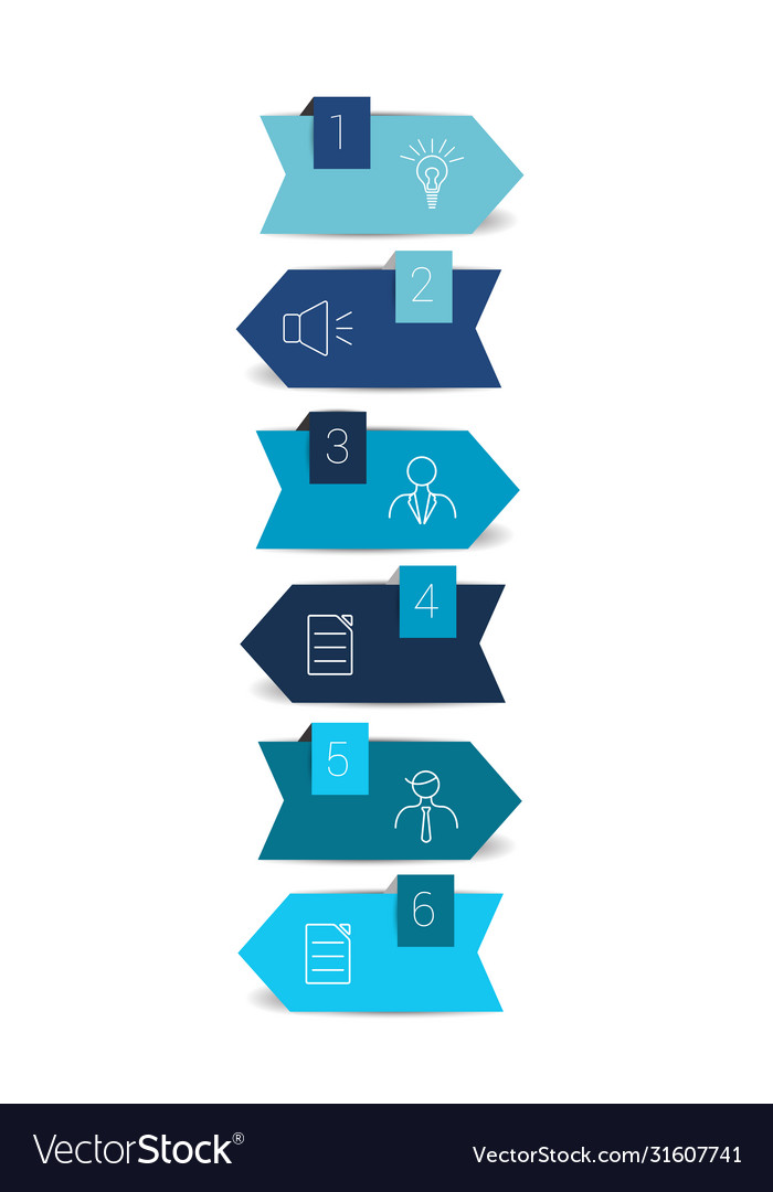Infografik Pfeildiagramm Schritt Tutorial Vektorbild