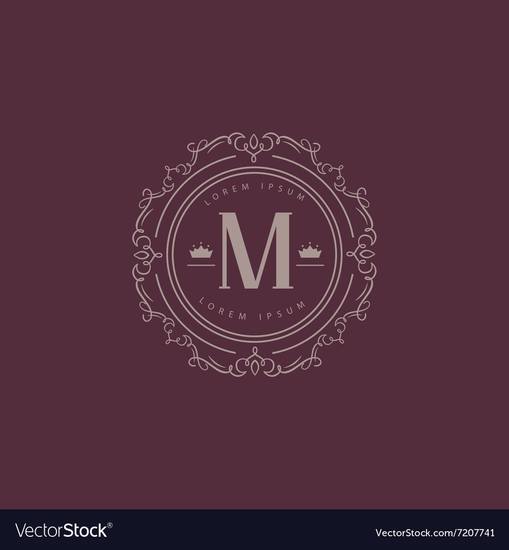 Monogram design template Royalty Free Vector Image