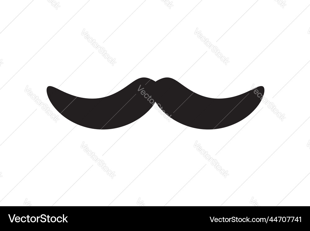 Moustache icon black retro style mustache shave Vector Image