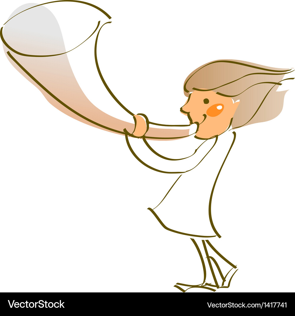 Side view of girl Royalty Free Vector Image - VectorStock