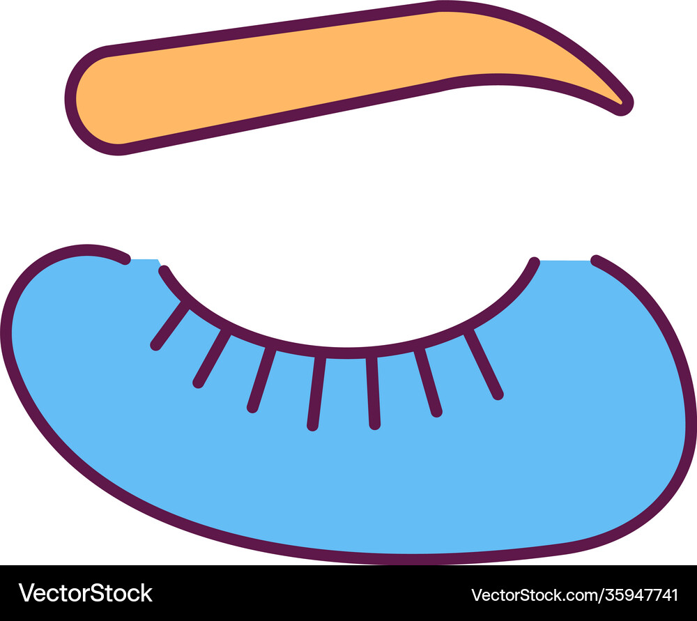 Under-eye patches rgb color icon Royalty Free Vector Image