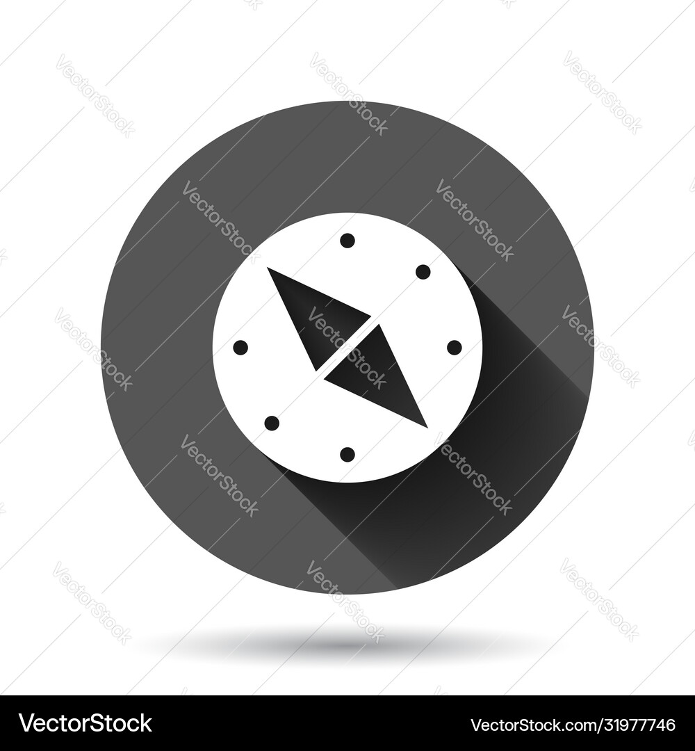 Compass icon in flat style navigation equipment Vector Image