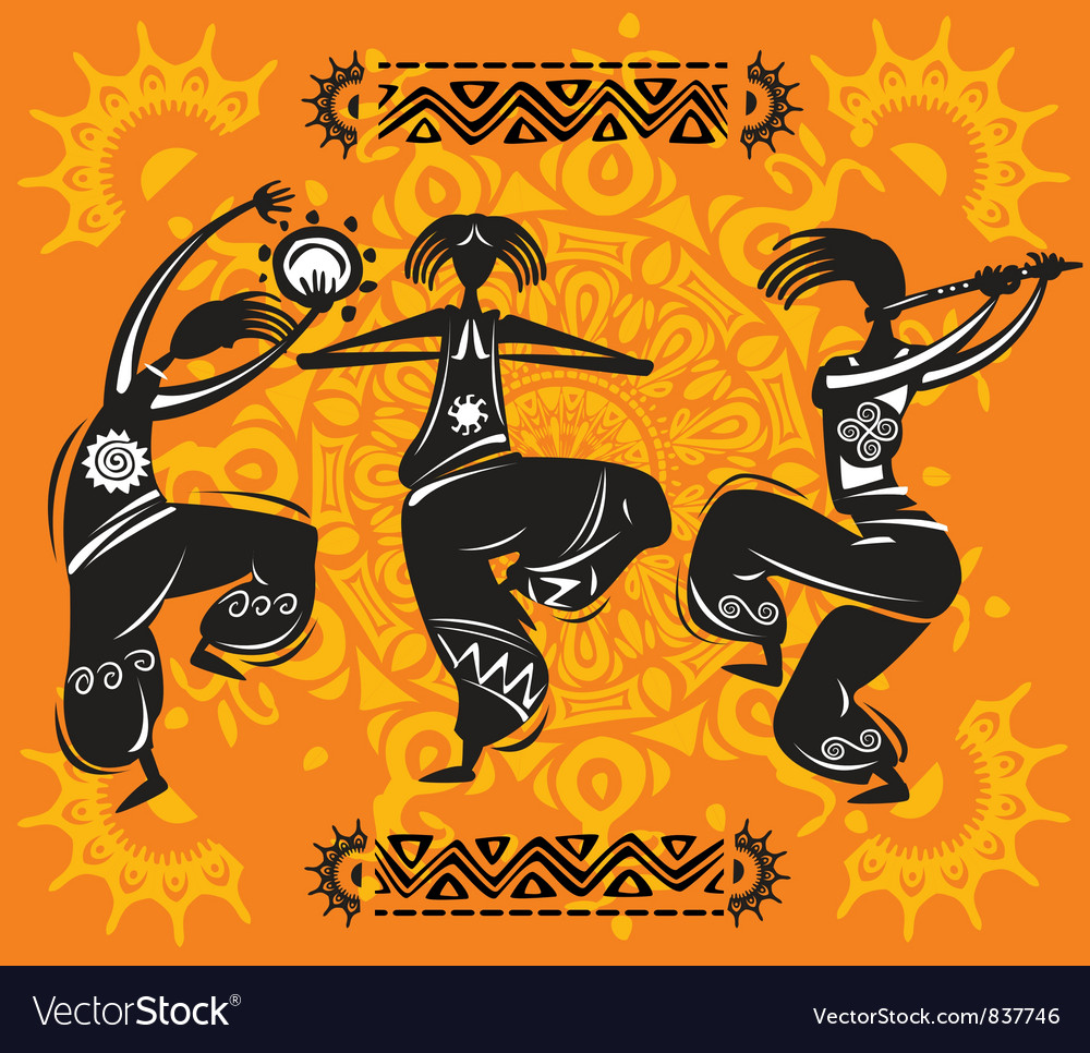 Dancing figures Royalty Free Vector Image - VectorStock