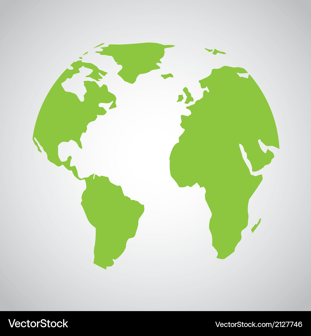 Earth design over gray background Royalty Free Vector Image