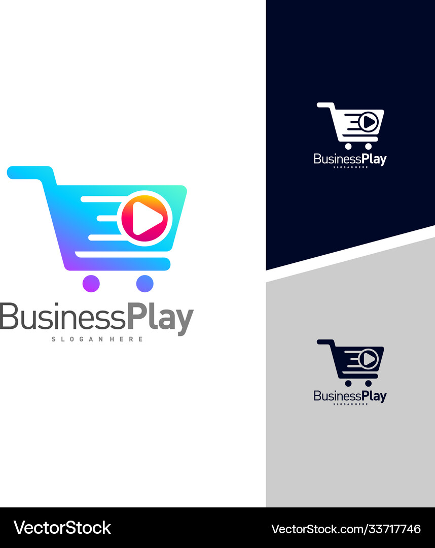 Play shop logo design template icon logo Vector Image