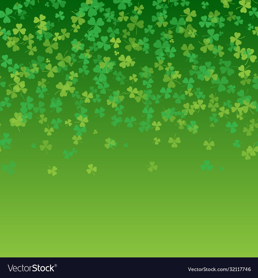 Saint patrick s day frame with green tree leaf Vector Image