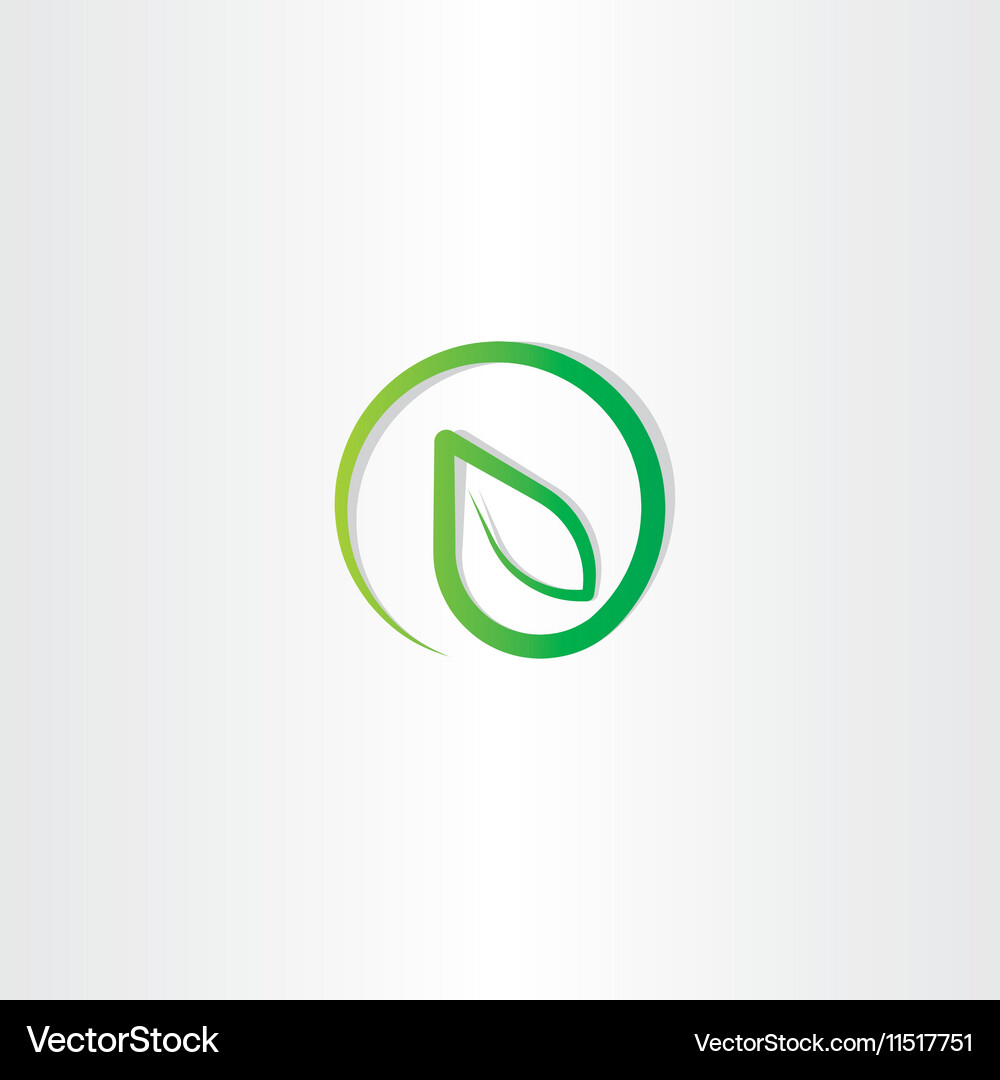 Bio leaf eco green nature logo icon Royalty Free Vector