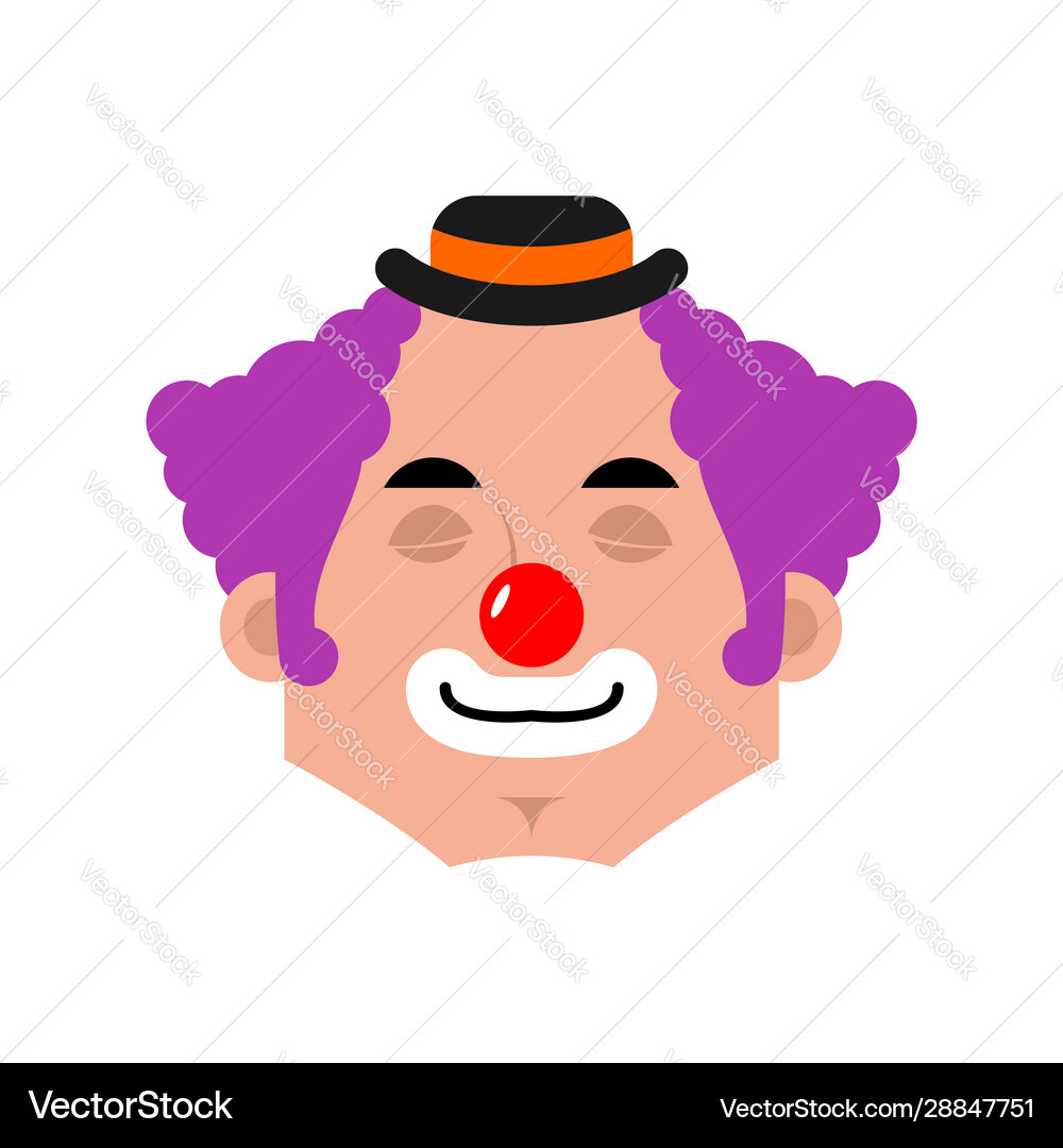 Clown sleep emotion avatar funnyman sleeping Vector Image