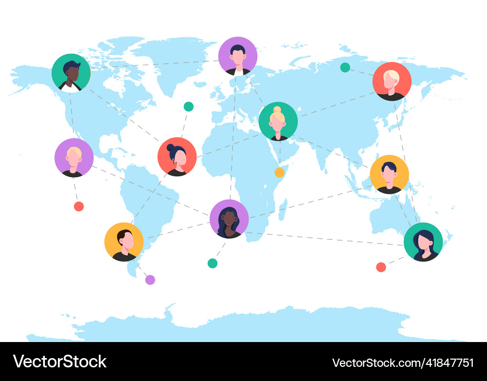 Concept of network Royalty Free Vector Image - VectorStock